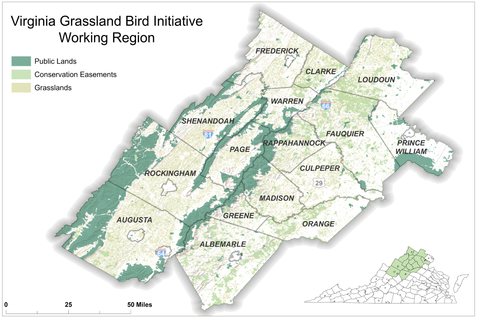 Where We Work - Virginia Grassland Bird Initiative